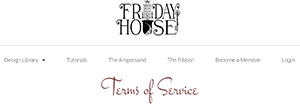 Terms of Service - Friday House